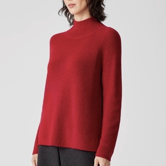 Eileen Fisher | Sweaters | Nwt Eileen Fisher Ruby Red Extra Fine Merino ...